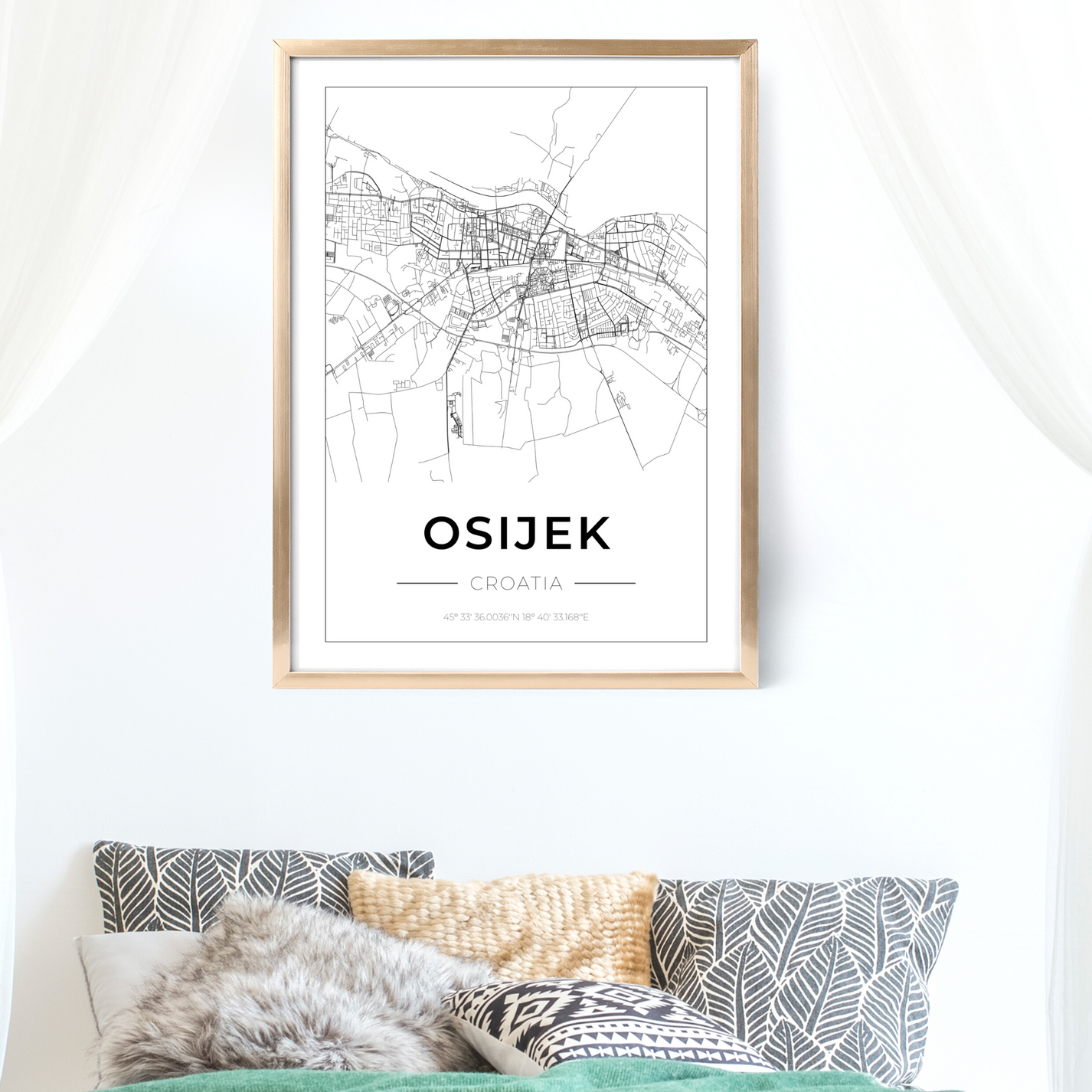 Mapa grada | Poster ulica grada – Posterz design