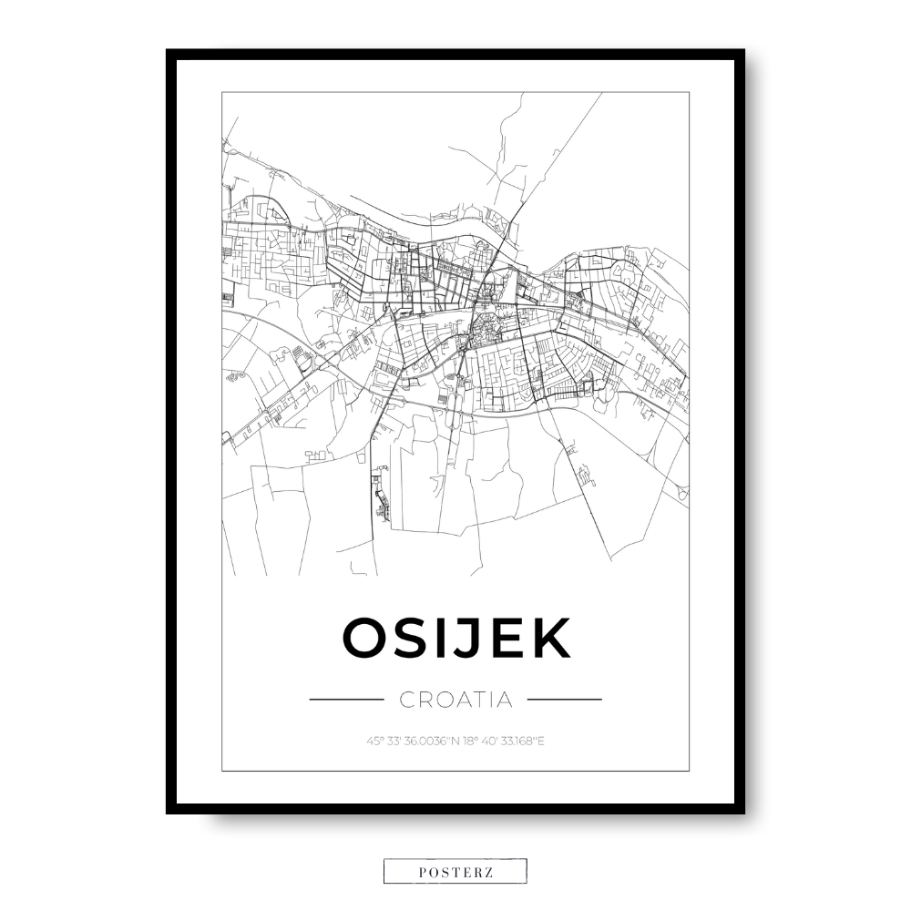 Mapa grada | Poster ulica grada – Posterz design